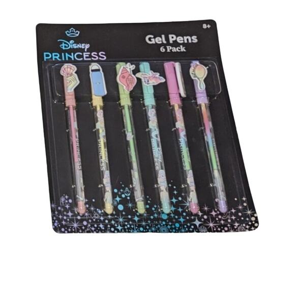 Disney | Office | Disney Princess Gel Pens 6 Pack Ages 8 Pink Purple ...